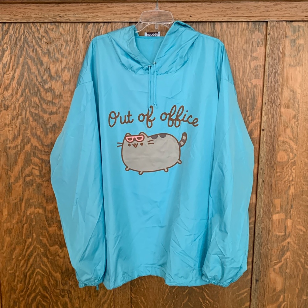 Pusheen Out Of Office Light Windbreaker Hooded Jacket… - Gem